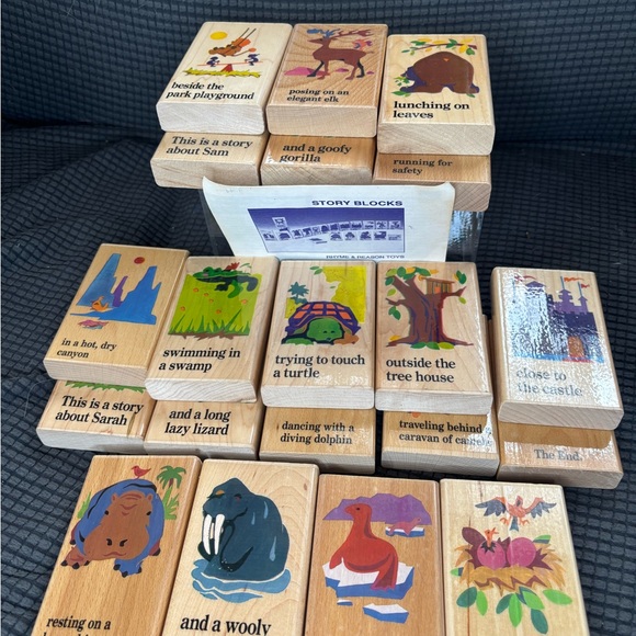 Rhyme & Reason Toys | Toys | Vintage 993 Montessori Wooden Story Blocks ...